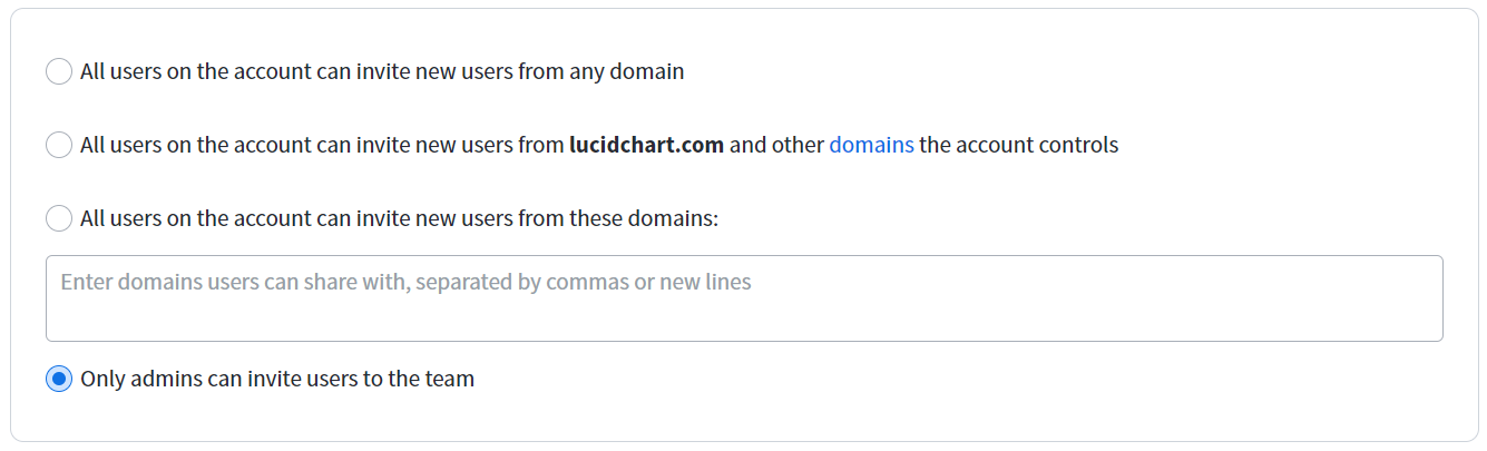 Lucid admin panel: Security settings – Lucid