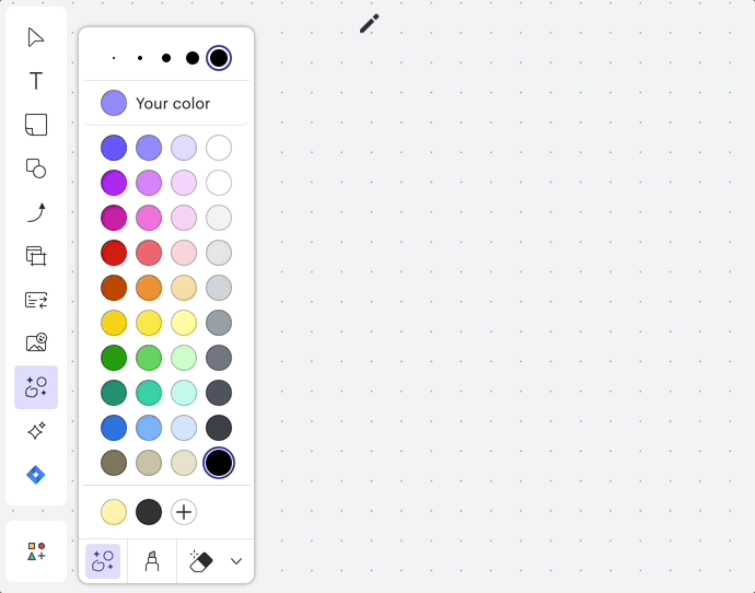 Freehand drawing in Lucidspark – Lucid