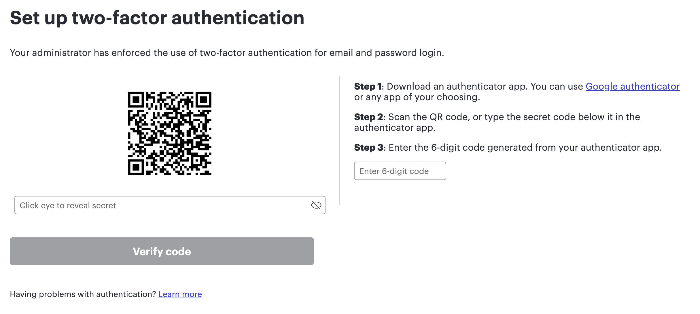 Lucid admin panel: Security settings – Lucid