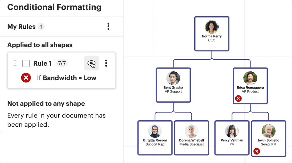 Add conditional formatting in Lucidchart – Lucid