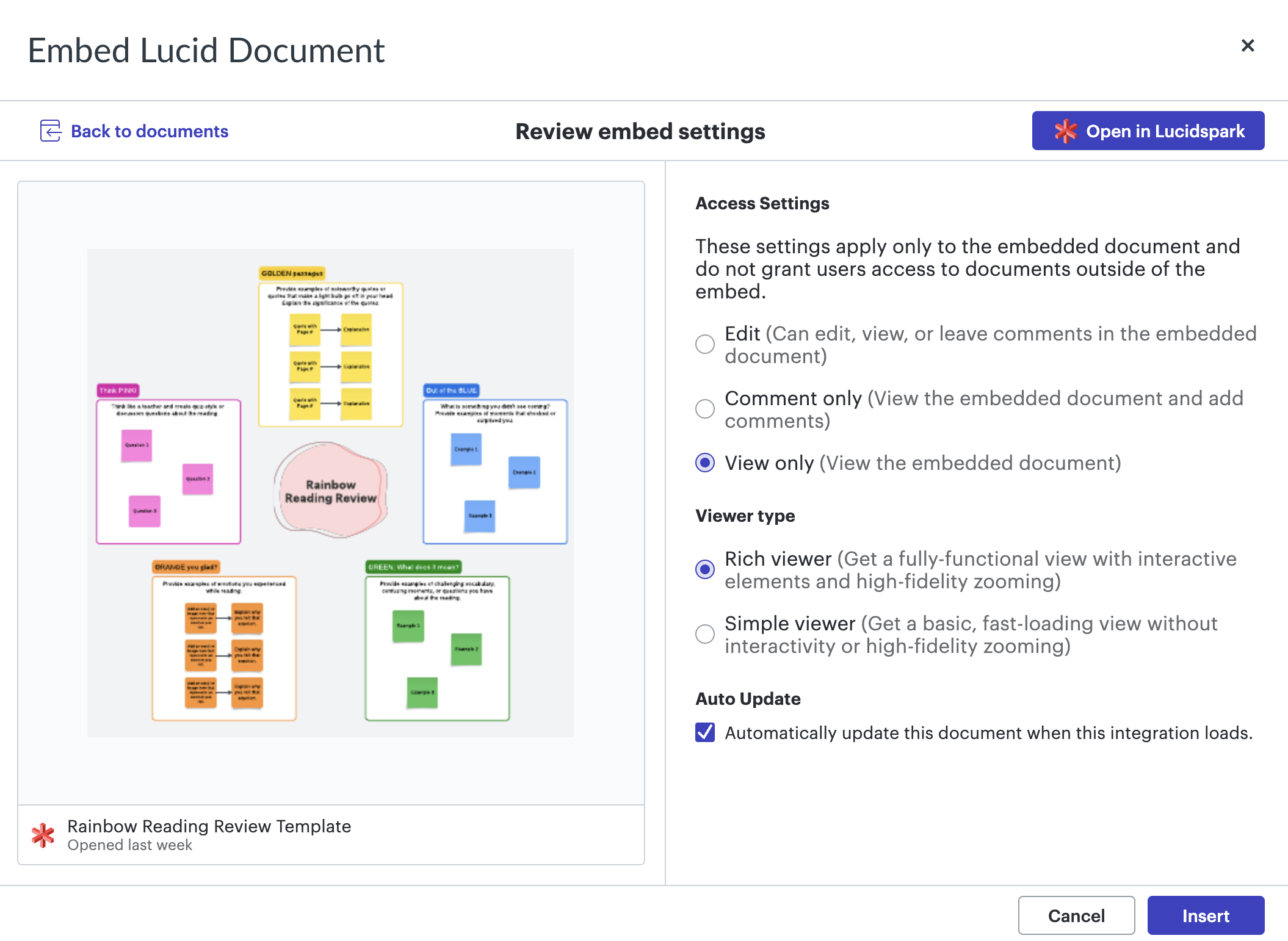 Integre Lucid con canvas – Lucid