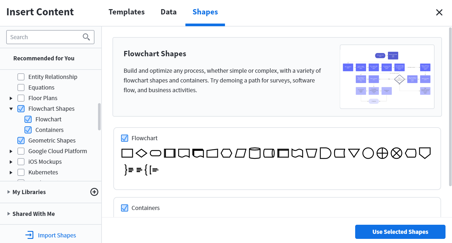 Shape libraries in Lucidchart – Lucid