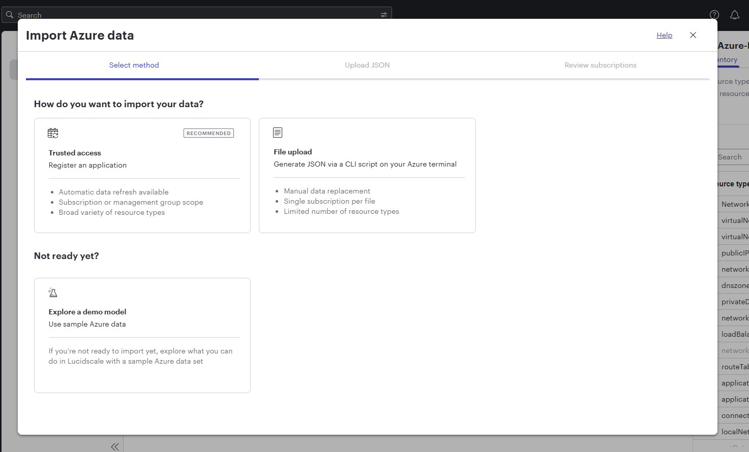 Import and manage Azure infrastructure data in Lucidscale – Lucid