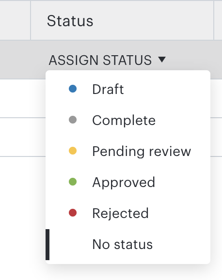 Manage document status and set classification – Lucid