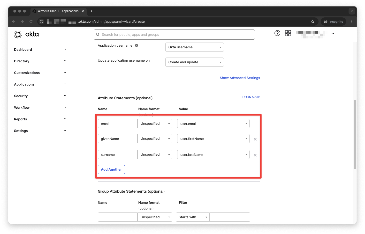 Enable Okta SAML and SCIM in airfocus – Lucid