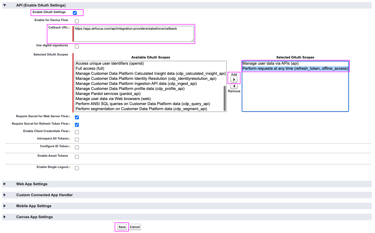 Integrate airfocus with Salesforce – Lucid